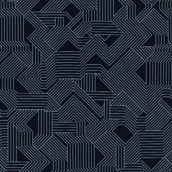 Carnegie Maze Color 39 Geometric Blue Upholstery Fabric – Toto Fabrics
