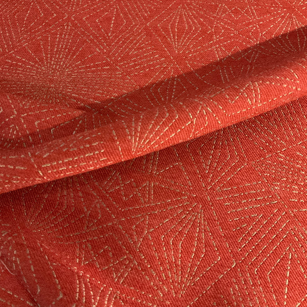 Designtex Starburst Red Orange Geometric Wool Blend Upholstery Fabric ...