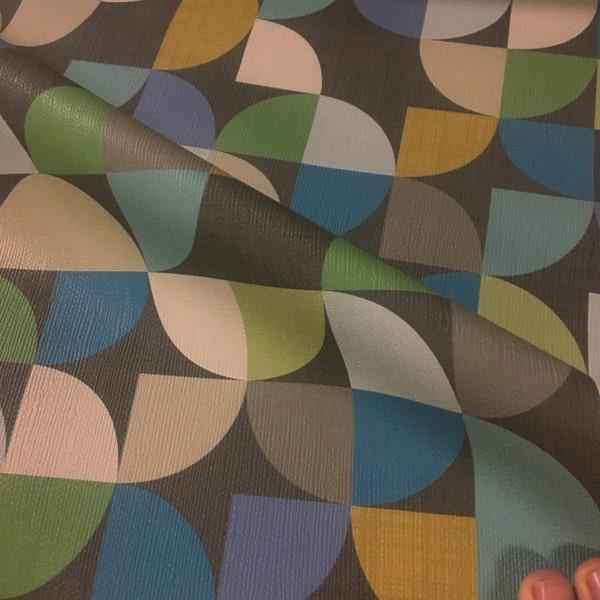 Designtex Sail Carbon Geometric Multi Upholstery Vinyl – Toto Fabrics